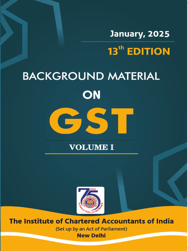 GST Background material ICAI Vol-1 | PDF