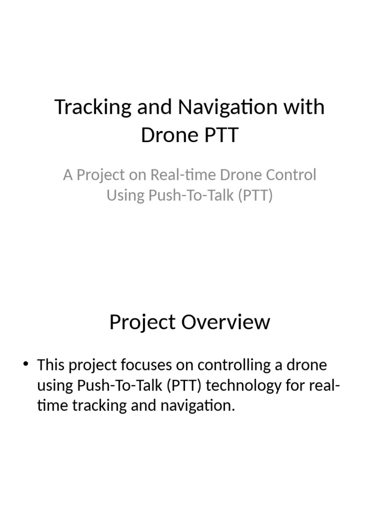 Drone Control via PTT Technology | PDF