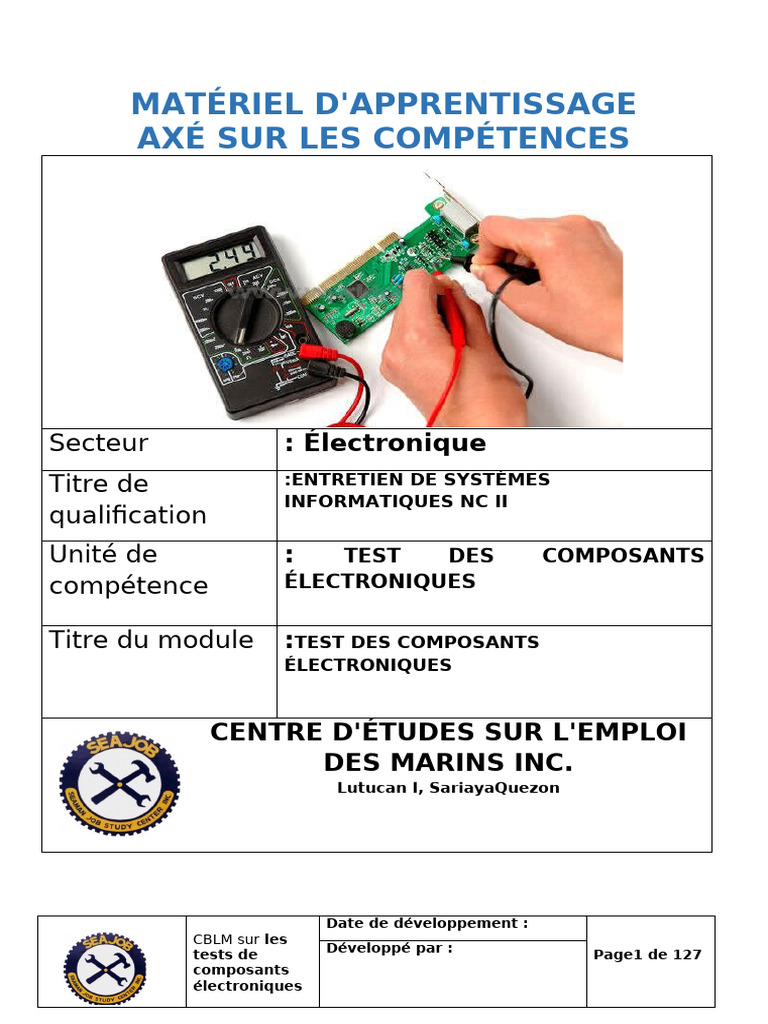 Test des Composants Électroniques NC II | PDF | Test de logiciel ...
