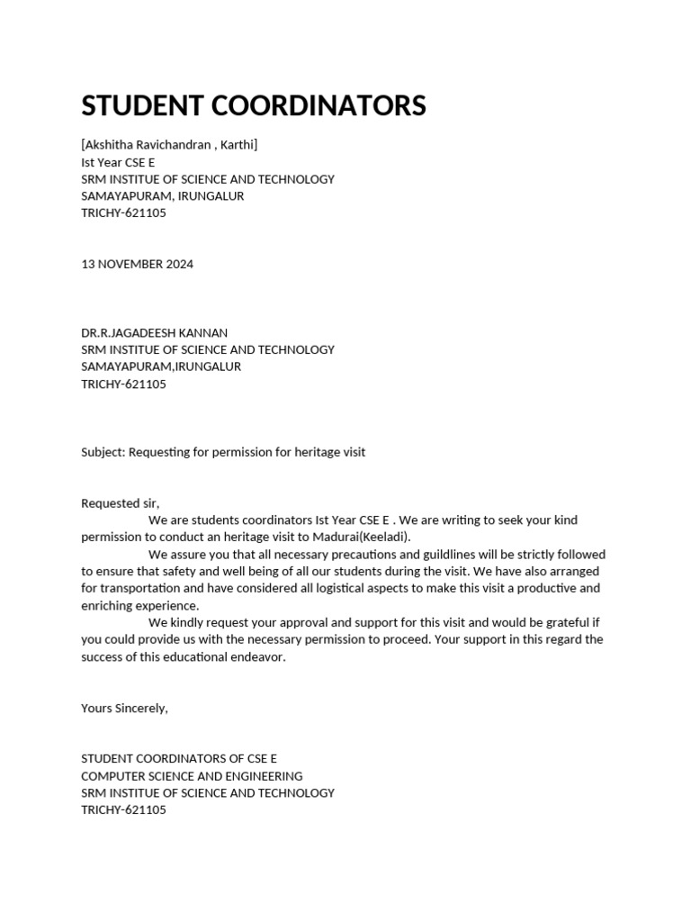 Student Coordinators e Sec | PDF