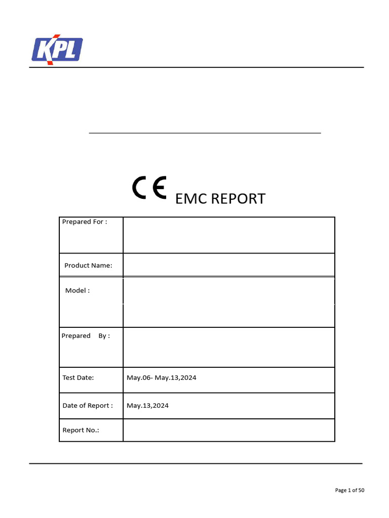 EMC Test Report for Flashlight Model 088 | PDF | Electromagnetic ...