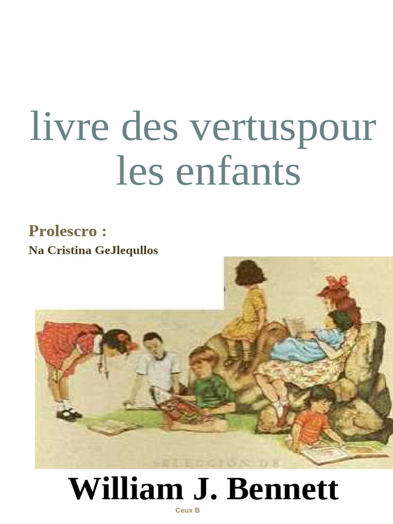 Le Livre Des Vertus Pour Les Enfants | PDF