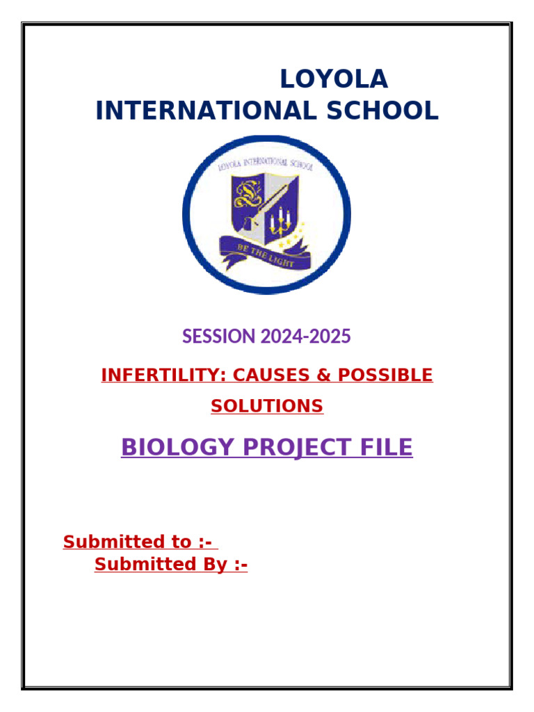 bio project front page | PDF