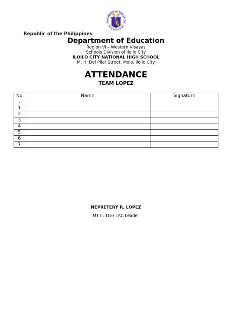 ATTENDANCE | PDF