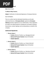 Board Resolution For Appointment of Authorised Signatory in Word Format ...