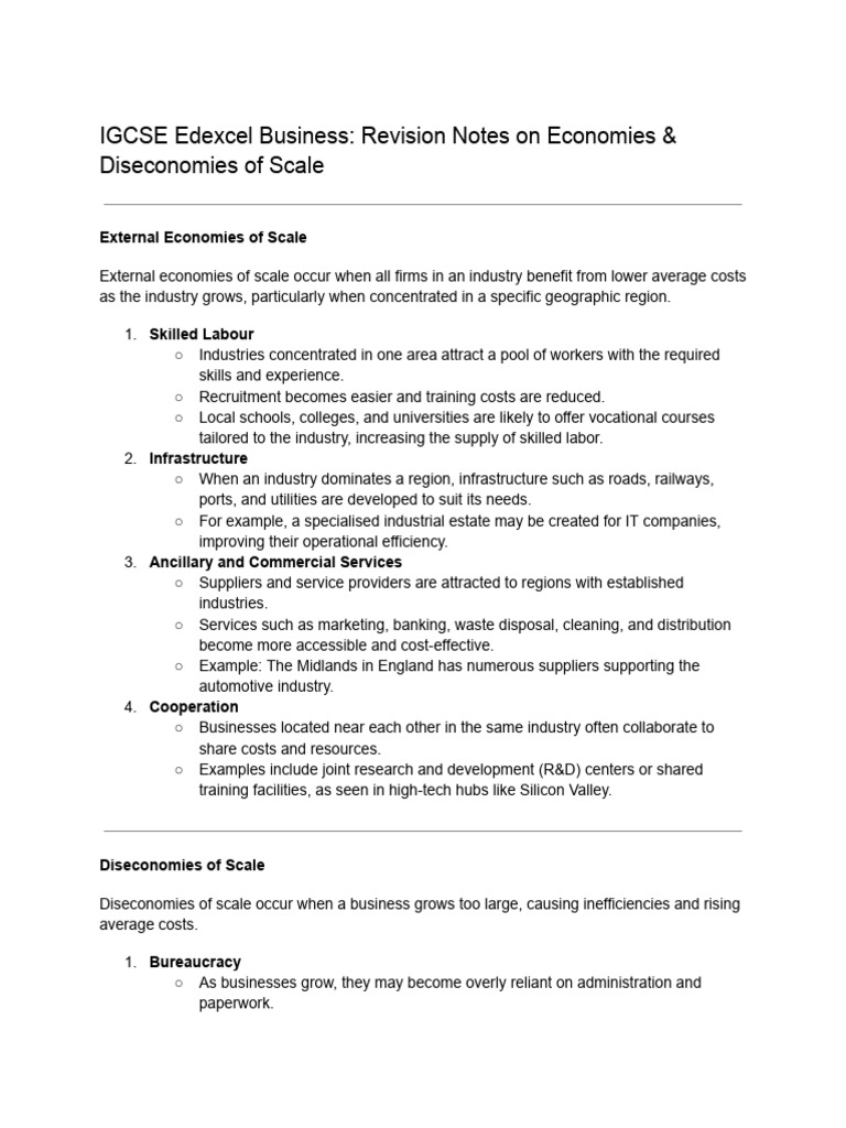 Business Operations - Summary Notes | PDF | Agriculture | Lean ...