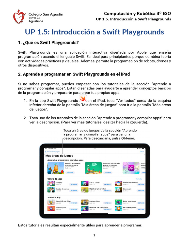 Aprende Swift Playgrounds en iPad | PDF | Aplicación movil | Software de la aplicacion