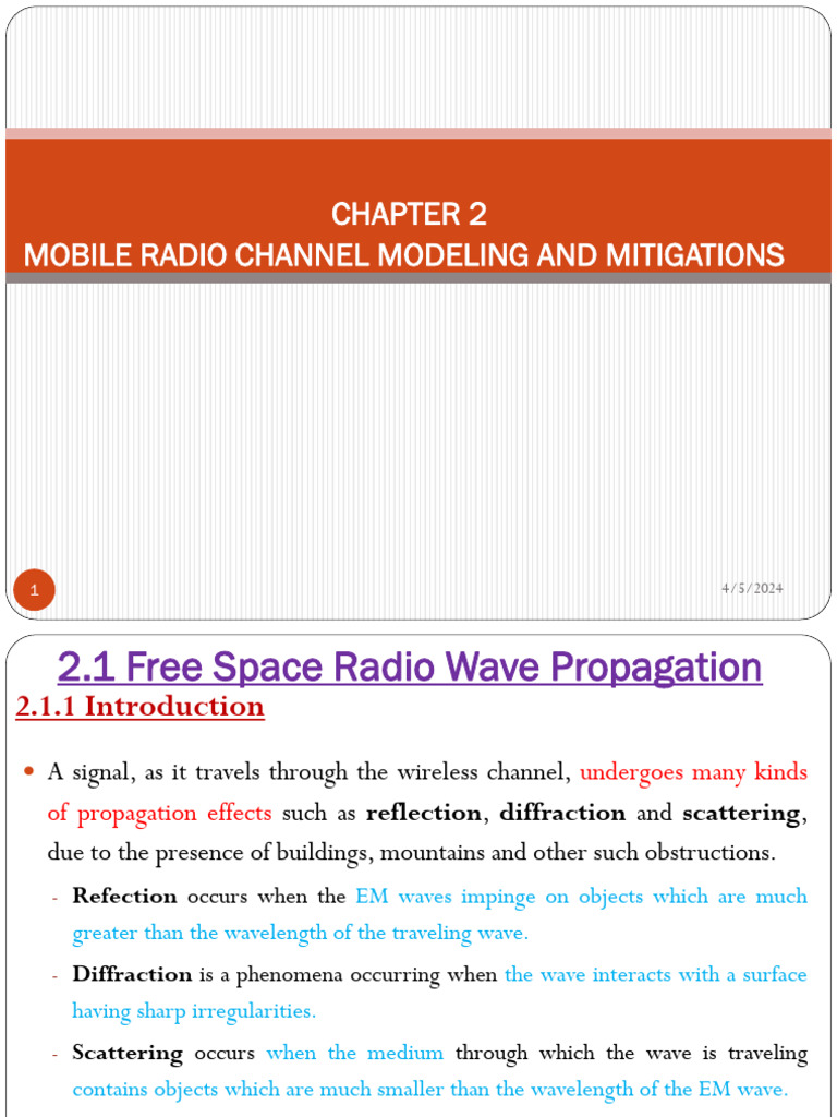 Mobile Radio Channel Modeling | PDF | Radio Propagation | Waves
