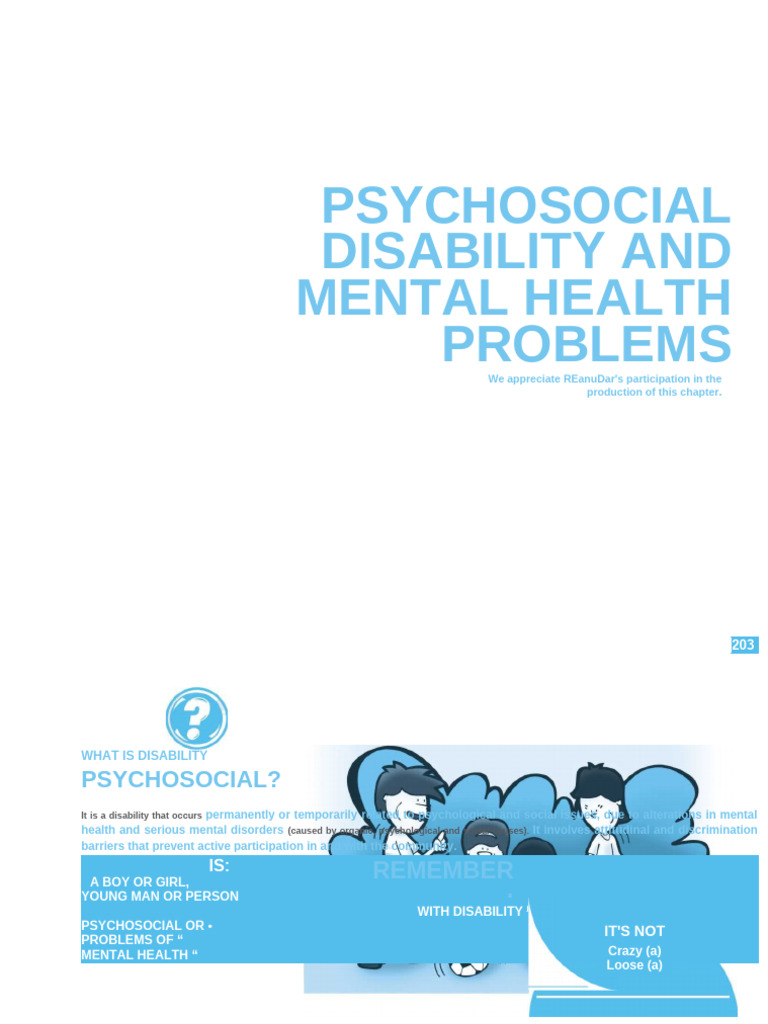 Understanding Psychosocial Disability | PDF | Mental Disorder | Adolescence