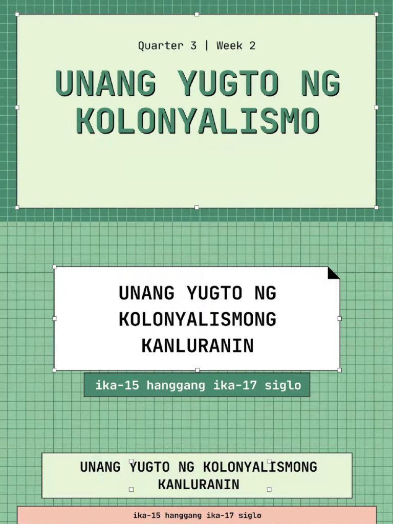 Unang Yugto NG Kolonyalismo | PDF