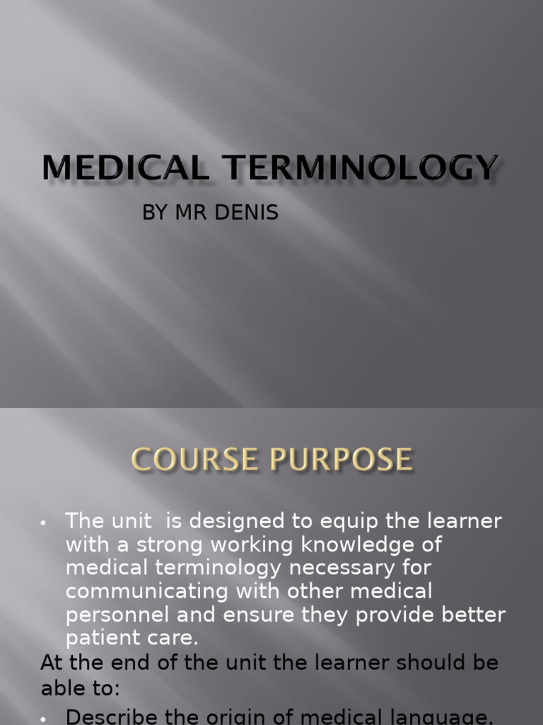 Medical Terms Topic 1 & 2.. MR Denis | PDF | Medical Diagnosis | Esophagus