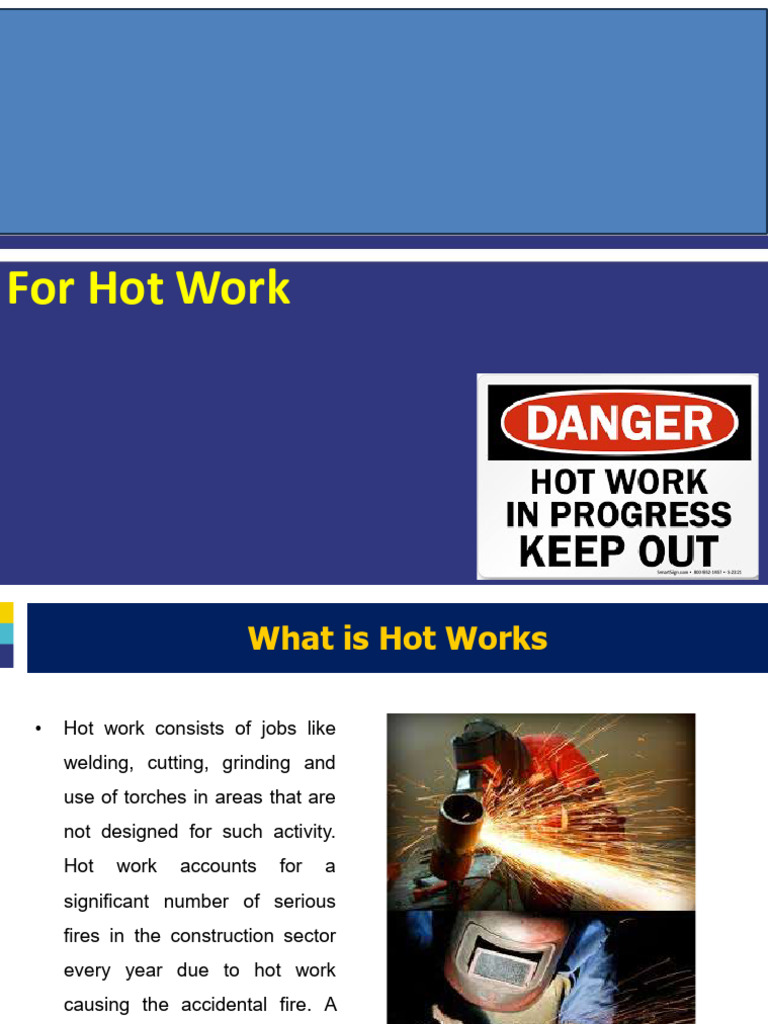Safety Induction Hot Work | PDF | Fires | Welding