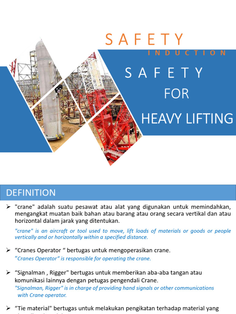 Safety Induction lifting | PDF