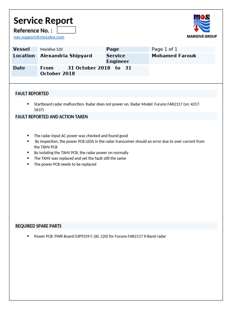 Maridive 520 Starboard Radar FAR2117 | PDF