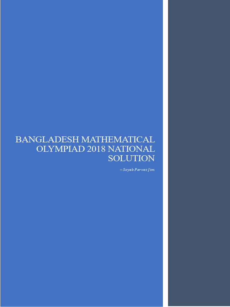 BDMO National 2018 Hs | PDF