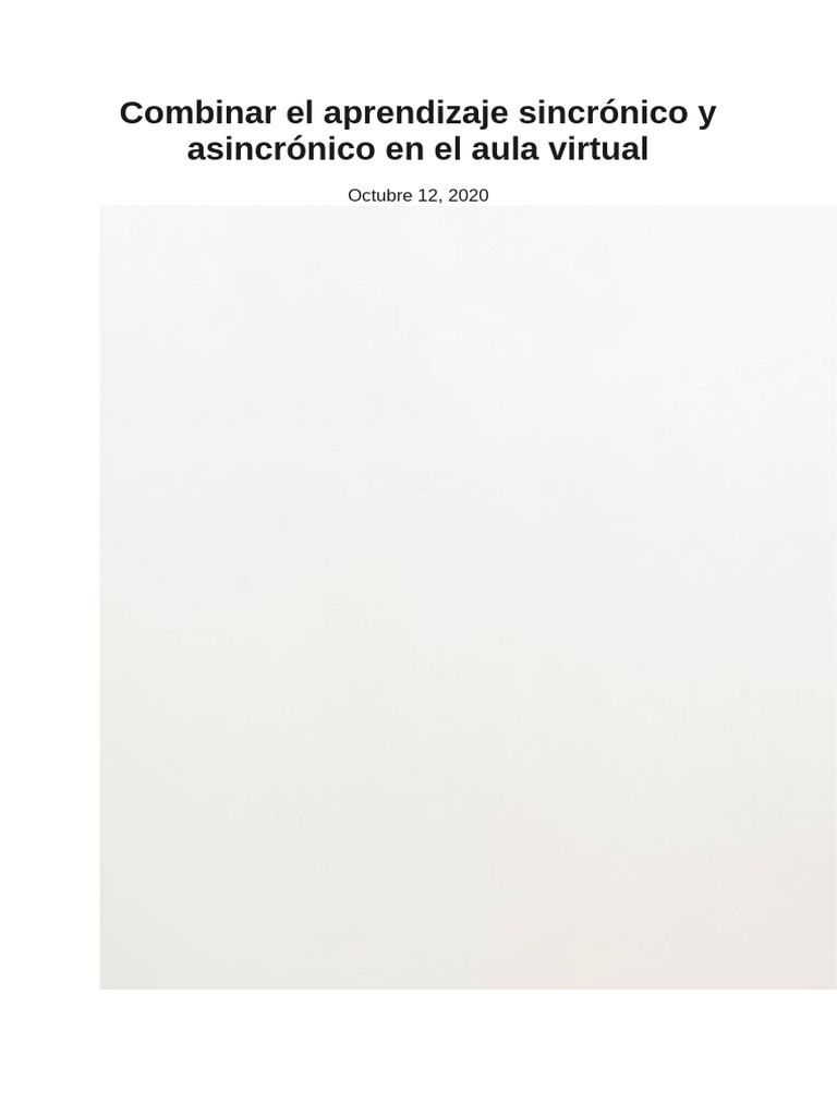 Aprendizaje Combinado en Aulas Virtuales | PDF | Aprendizaje | Informática