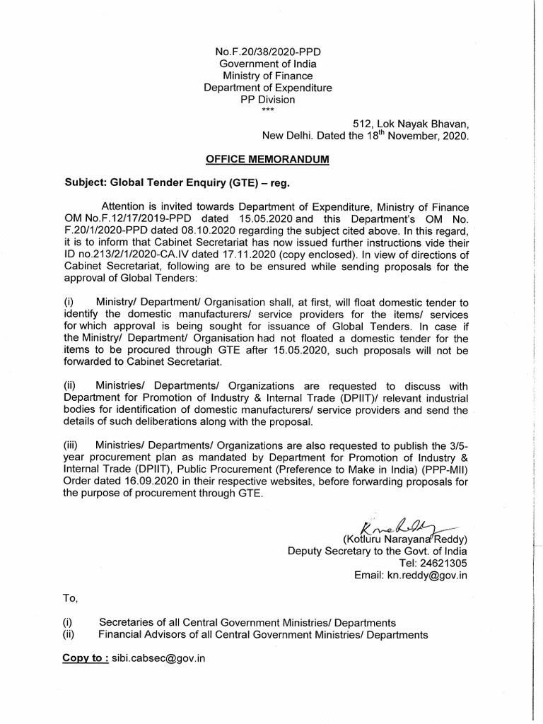 DoE OM 18-11-2020 - GTE Guidelines | PDF