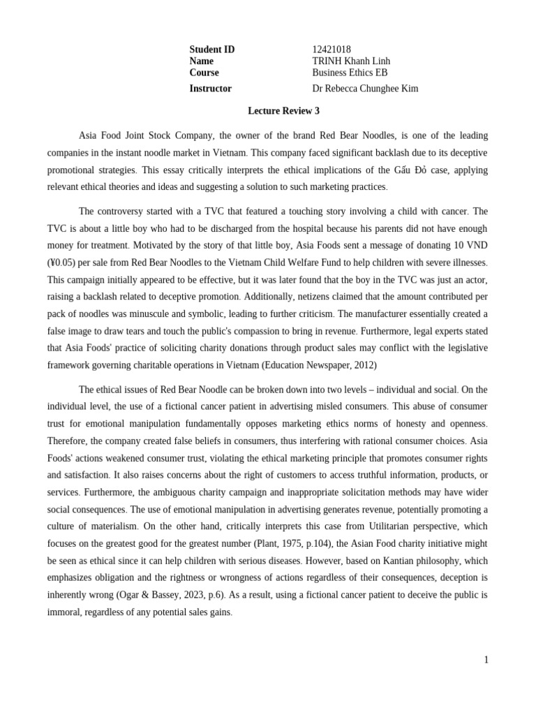 BE Lecture Review 3 | PDF | Deception | Marketing