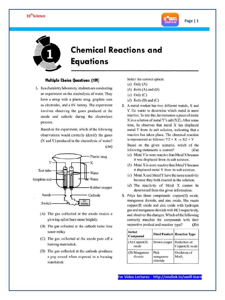 10th Science CH 1 To 7 | PDF