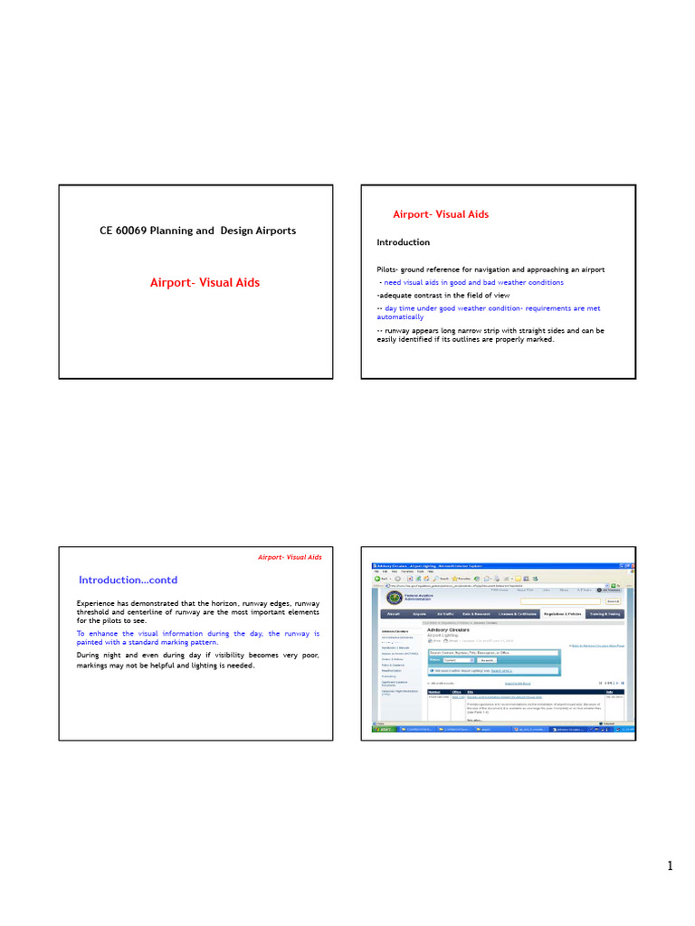 Airport Visual Aids: Design & Function | PDF | Aviation