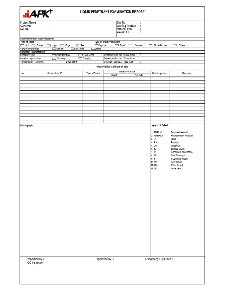 form NDT | PDF | Welding | Construction