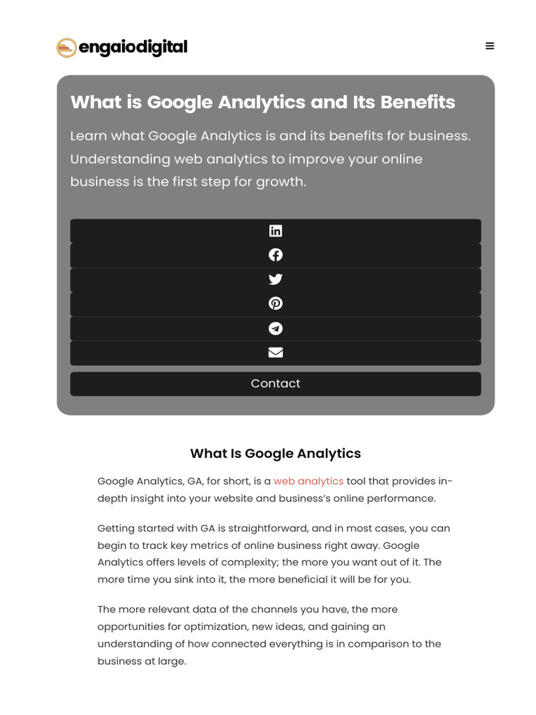 Digital Com Google Analytics | PDF | Analytics | Search Engine Optimization
