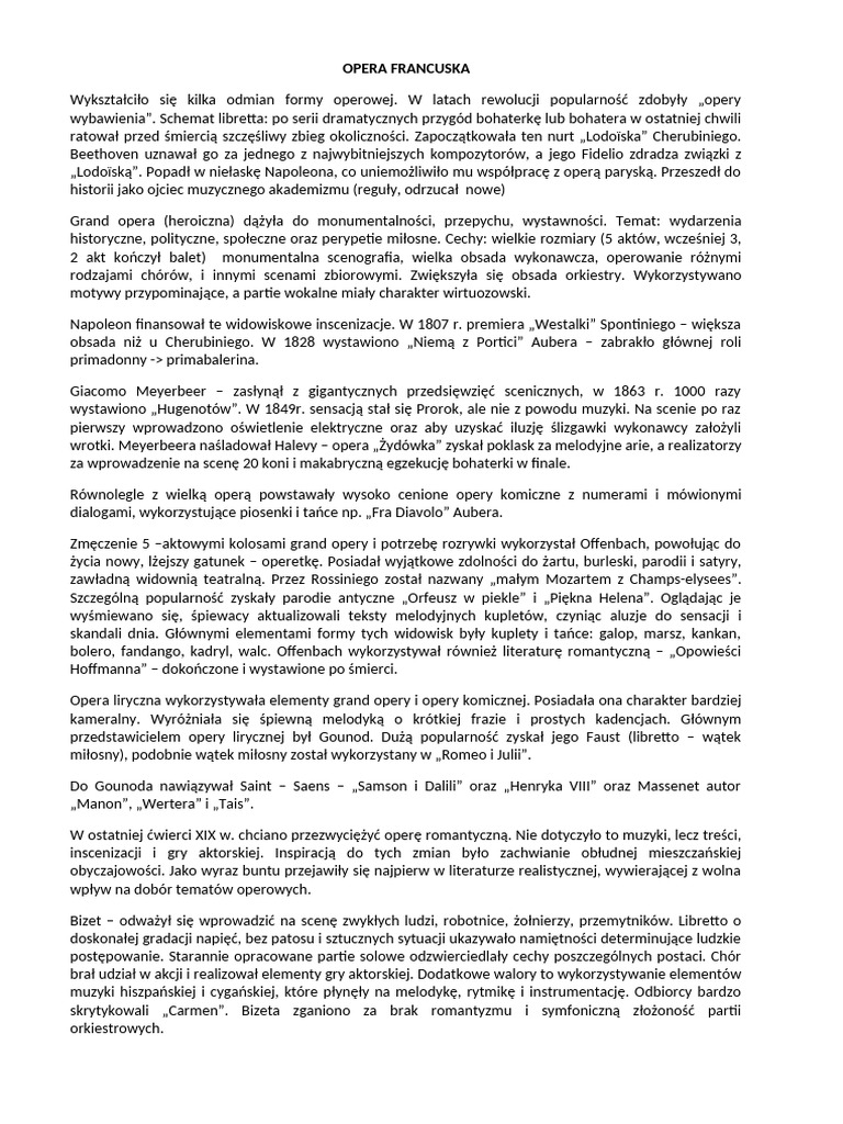 Opera Francuska | PDF