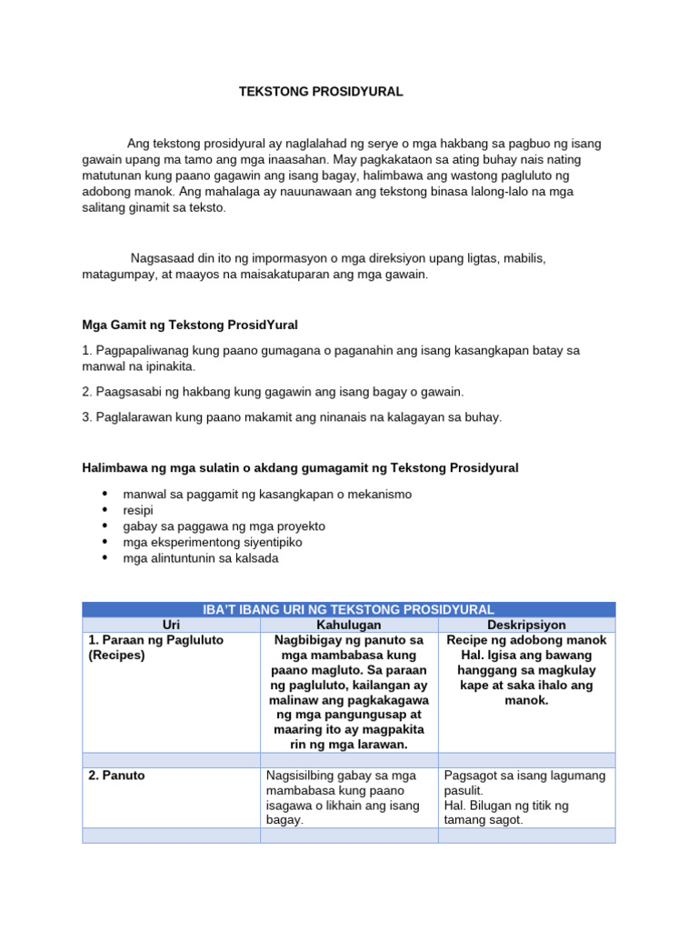 Prosidyural Handout | PDF