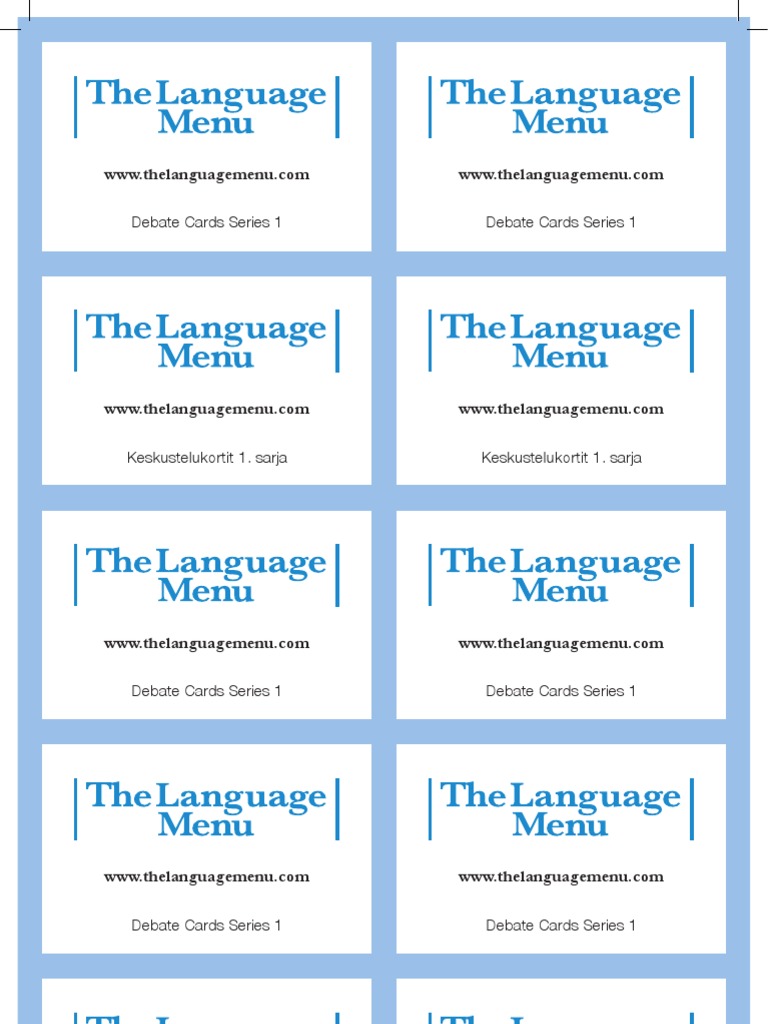 Debate Flash Cards | PDF | Alcoholic Drinks | Drink