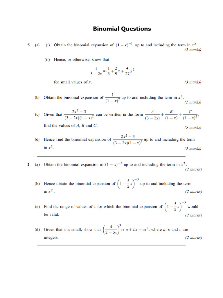 Binomial Expansion | PDF
