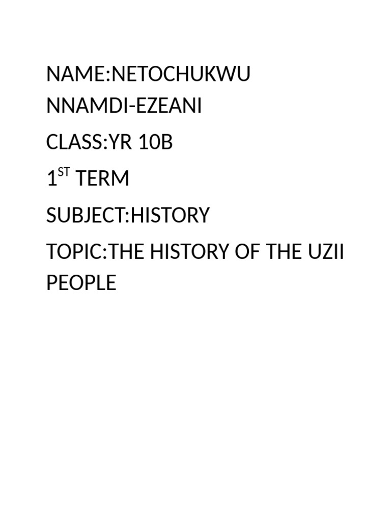 History and Culture of Uzii Town | PDF | East Africa | Agriculture