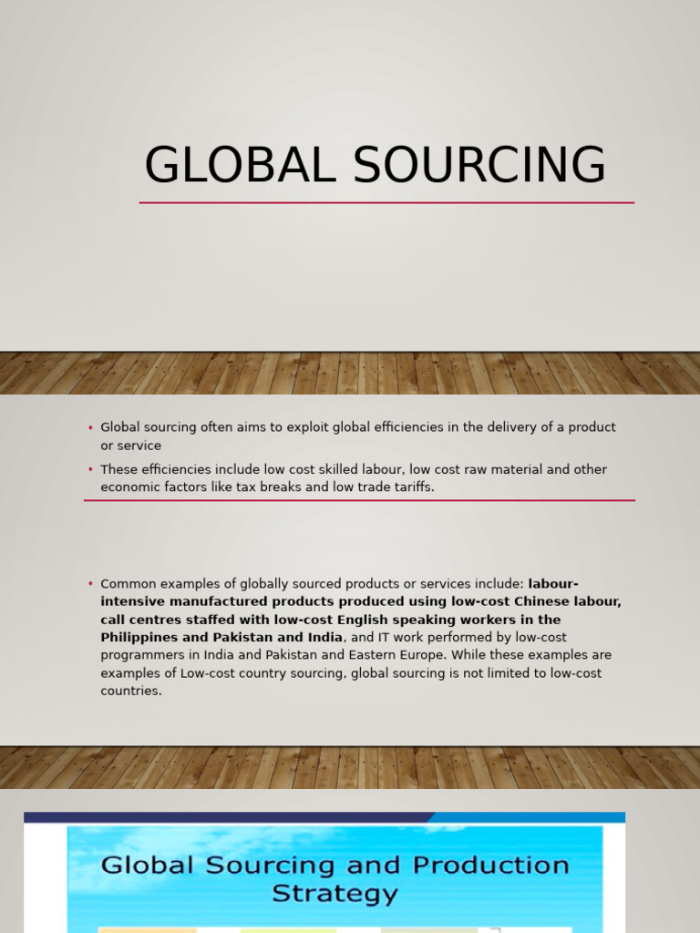 Global Sourcing and Product Sharing | PDF | Market (Economics) | Economies