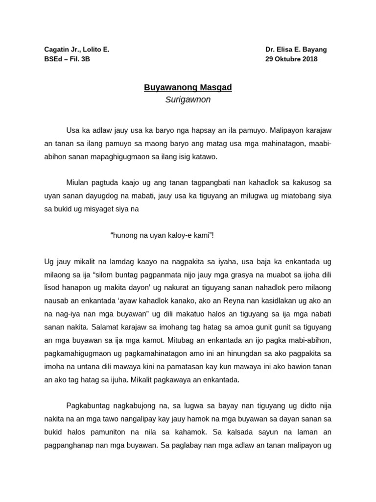 kwentong bayan | PDF