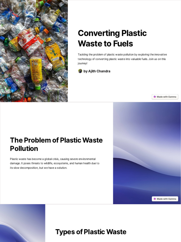 Converting Plastic Waste to Fuels | PDF | Waste | Plastic
