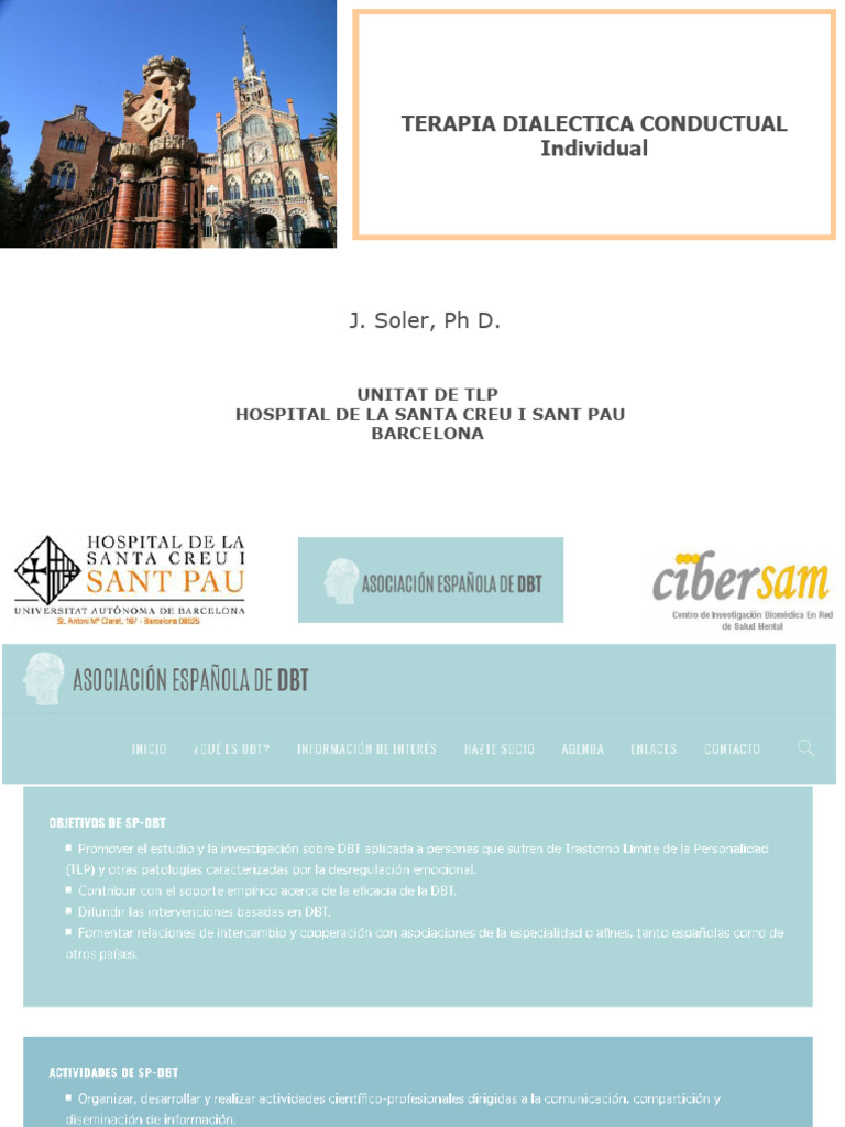 Terapia Dialéctico Conductual 1 | PDF | Trastorno límite de la ...