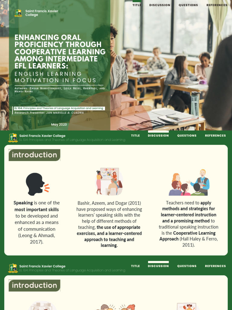 Action Research Presentation | PDF | Language Acquisition | Motivation