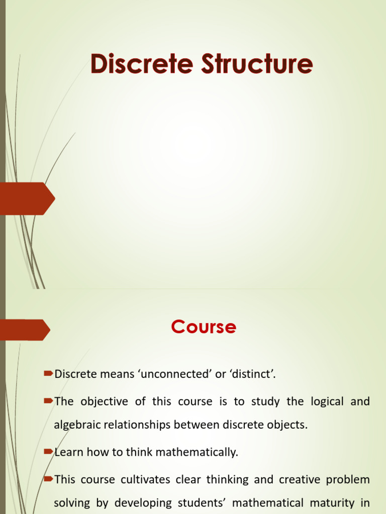 Lecture 1_Discrete Structure_Logic and Proof_ Part 1 | PDF | Discrete Mathematics | Combinatorics