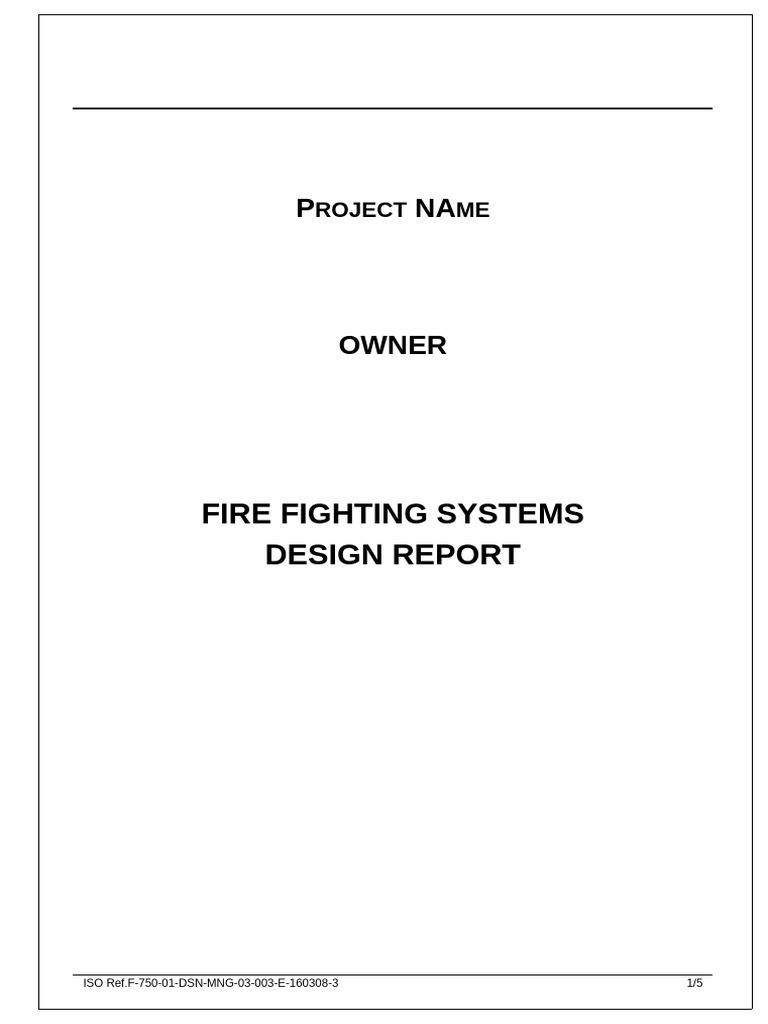 Fire Fighting Systems Design Report | PDF | Fire Sprinkler System | Firefighting