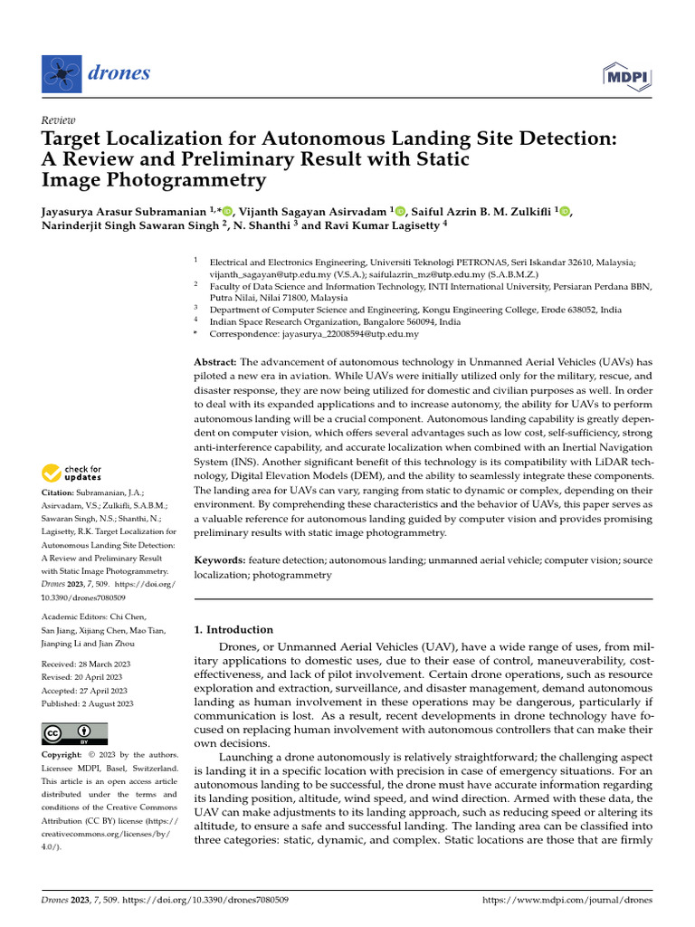 drones-07-00509 | PDF | Inertial Navigation System | Unmanned Aerial Vehicle