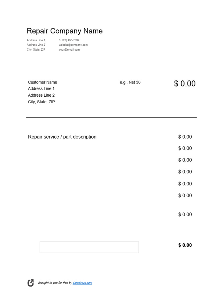 Repair-Invoice | PDF | Invoice | Payments