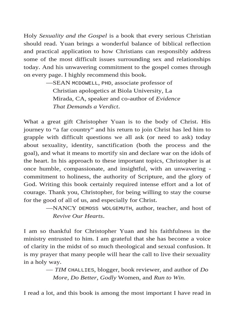 01-Sexuality-Holy | PDF | Born Again | Jesus