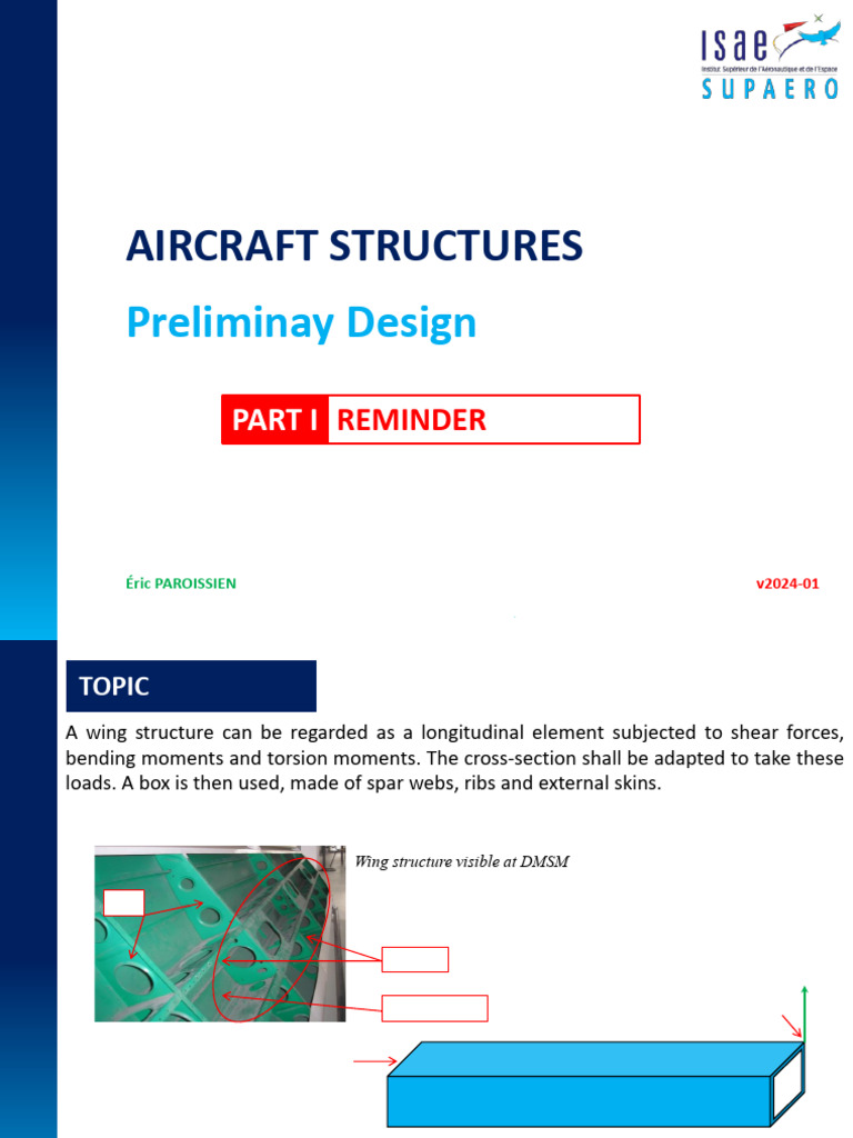 Aircraft-Structures_Preliminary-Design_PART-I_REMINDER_Wing_Box_[v2025-01_stress] | PDF | Stress ...