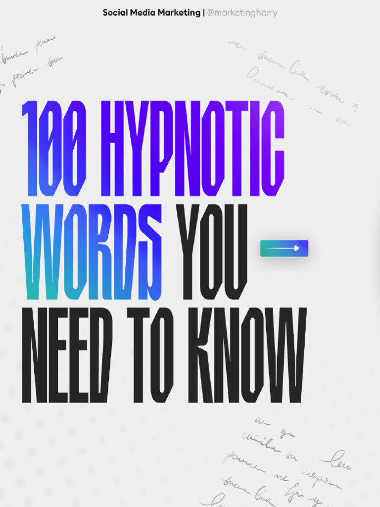 100 Hypnotic Words | PDF