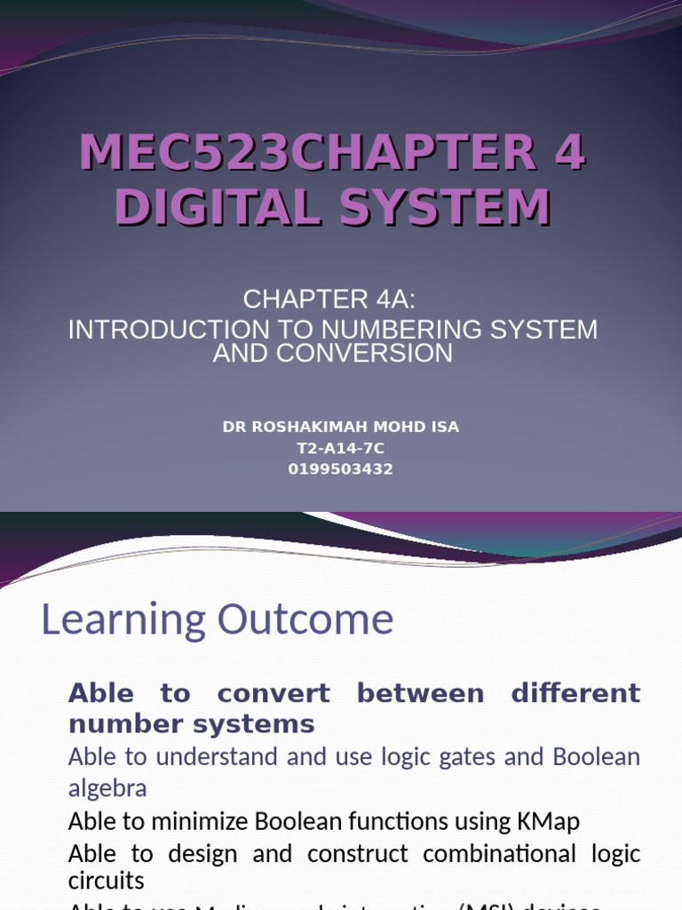 4a (Digital System) Number System | PDF | Decimal | Computer Engineering