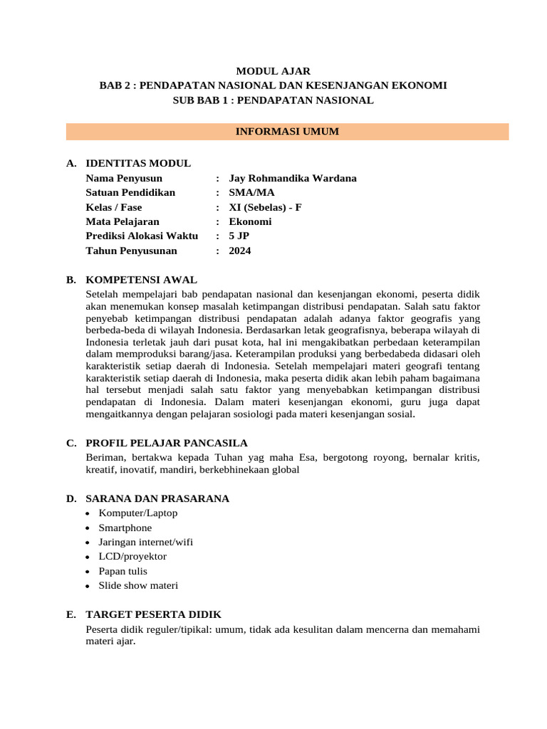 Modul Ajar PDB | PDF