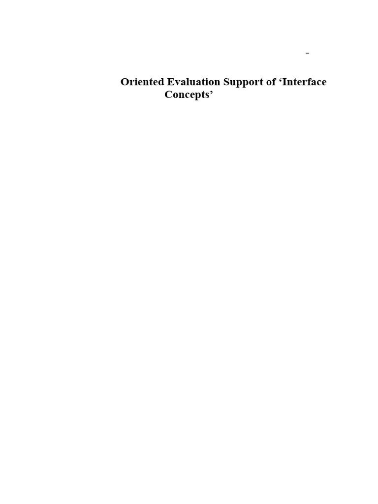Evaluating Module Interface Design Concepts | PDF | Evaluation | Usability