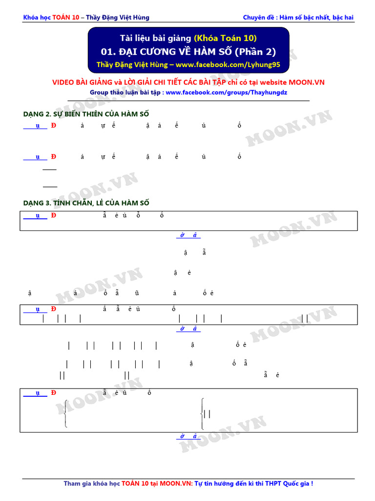 01 - Dai Cuong Ve Ham So - P2 - Baigiang | PDF