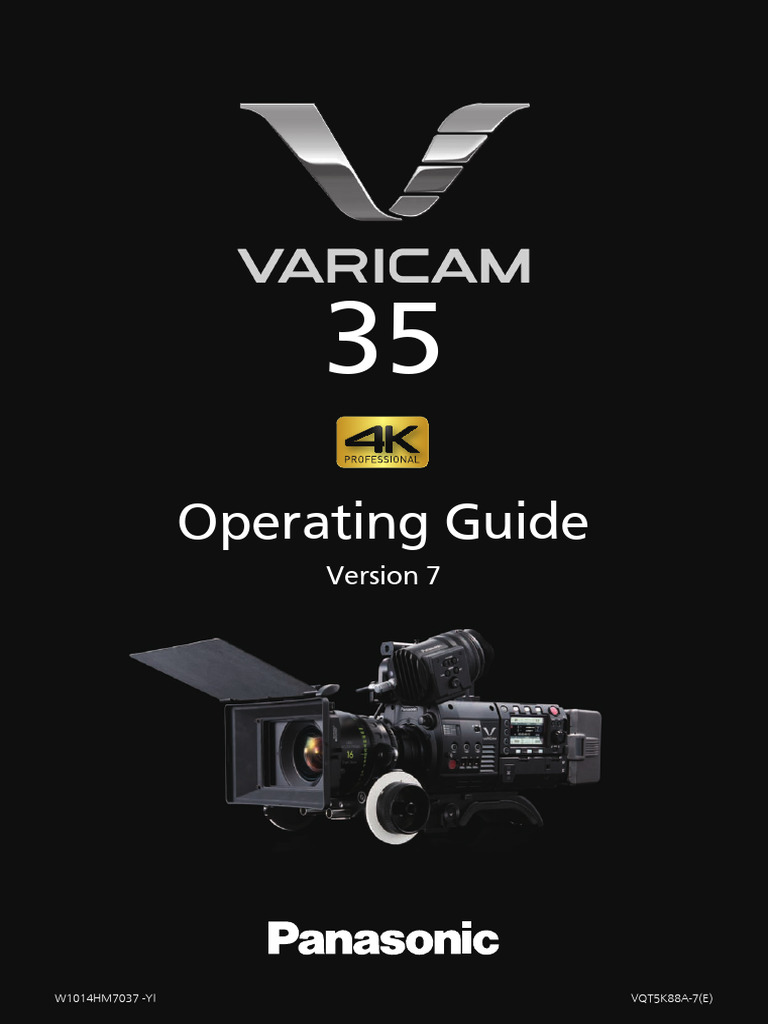 Varicam 35 Op Gu e | PDF | Camera | Power Supply