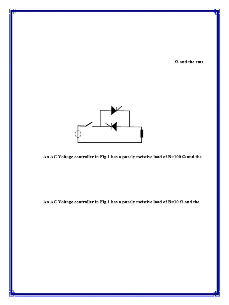 Sheet 7 AC Voltage Controller | PDF