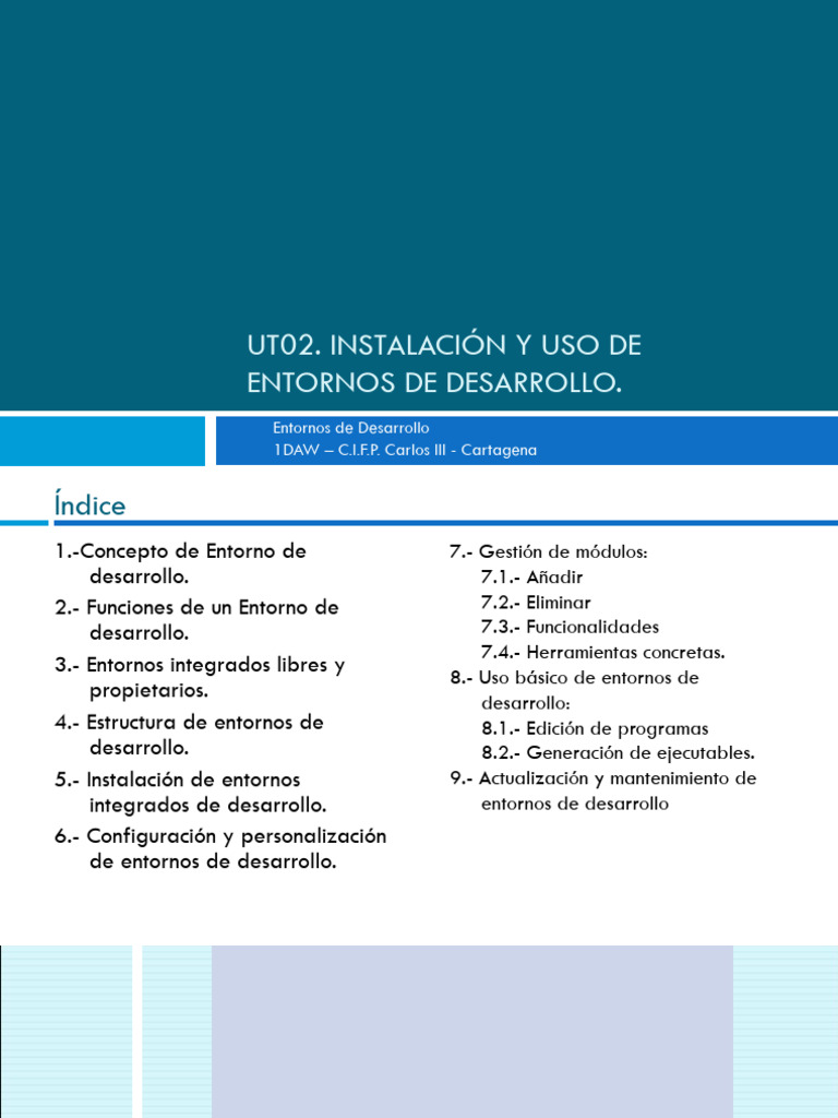 Instalación y Uso de Entornos de Desarrollo | PDF | Entorno de ...